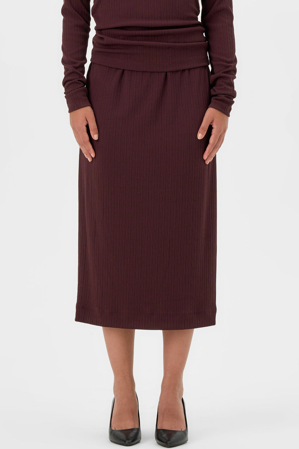 VALERIE C. Midi Skirt - Cocoa – Belle et Rebelle
